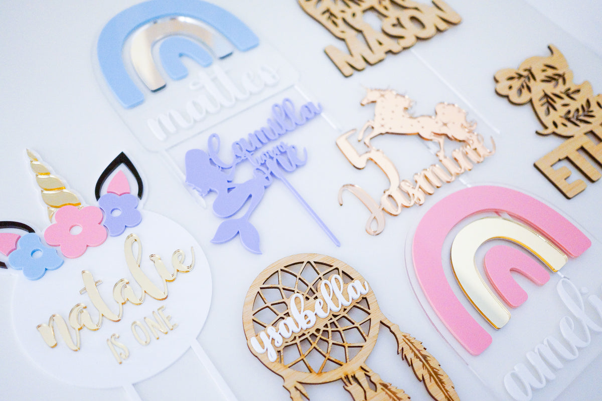 9 Cake Topper Ideas for Girl's Birthday Party | Oh Craft NZ