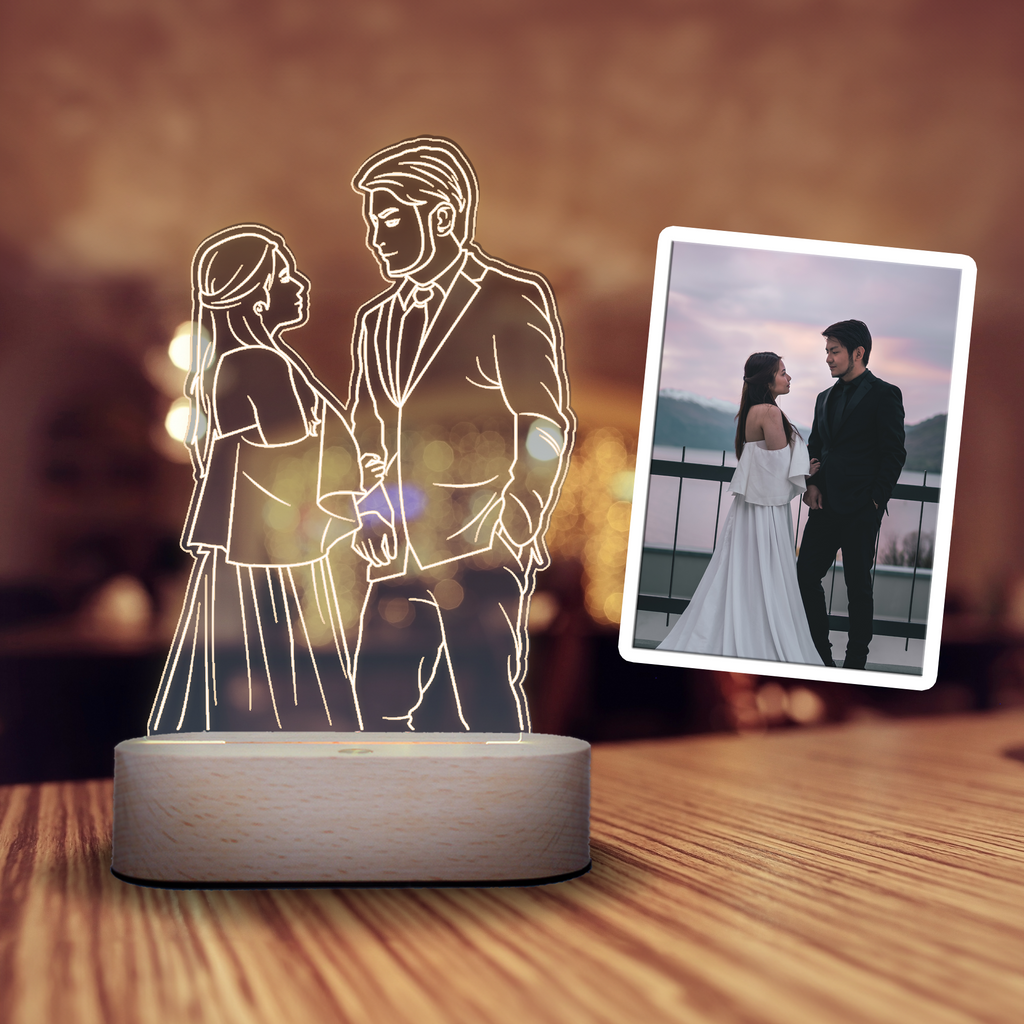 Personalised Line Art Night Lights | Oh Craft NZ