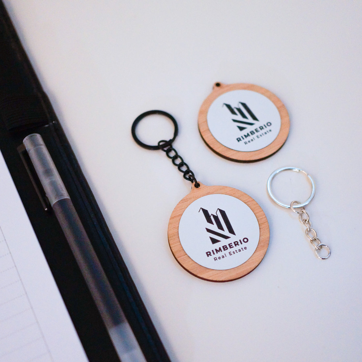 Classic Two-Tone Round Logo Keychain | Handmade Promotional Product NZ ...