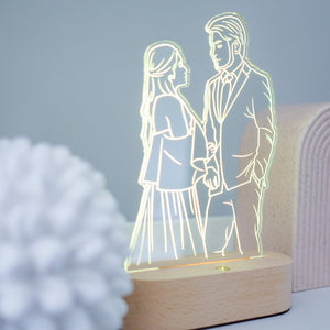 Line Art Photo Night Light | Personalised Gifts & Home Décors — Oh Craft