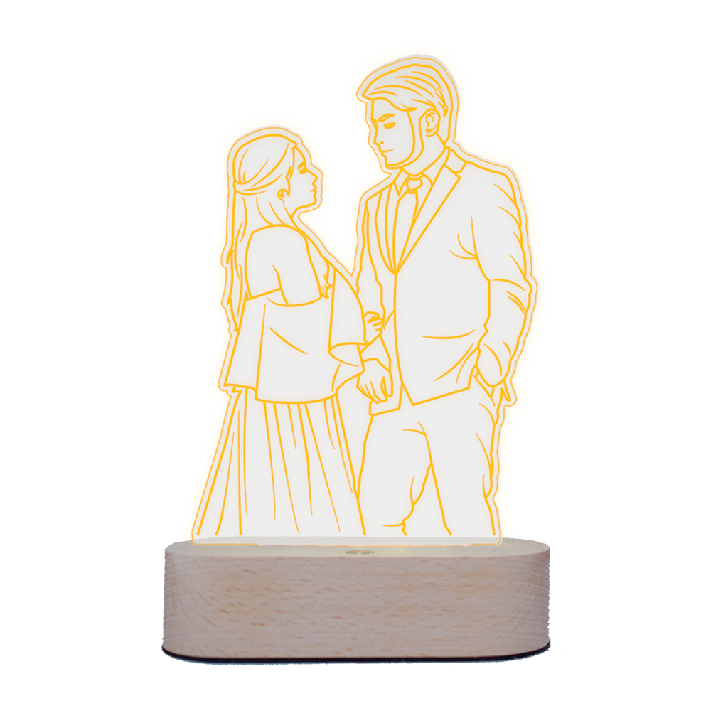 Personalised Line Art Night Lights | Oh Craft NZ